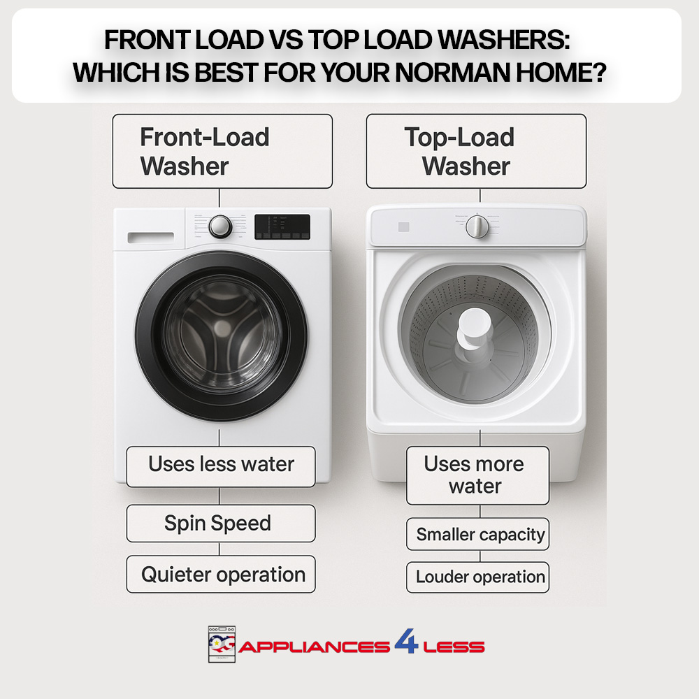Front Load vs Top Load Washers: Which Is Best for Your Norman Home? - Appliances 4 Less Norman